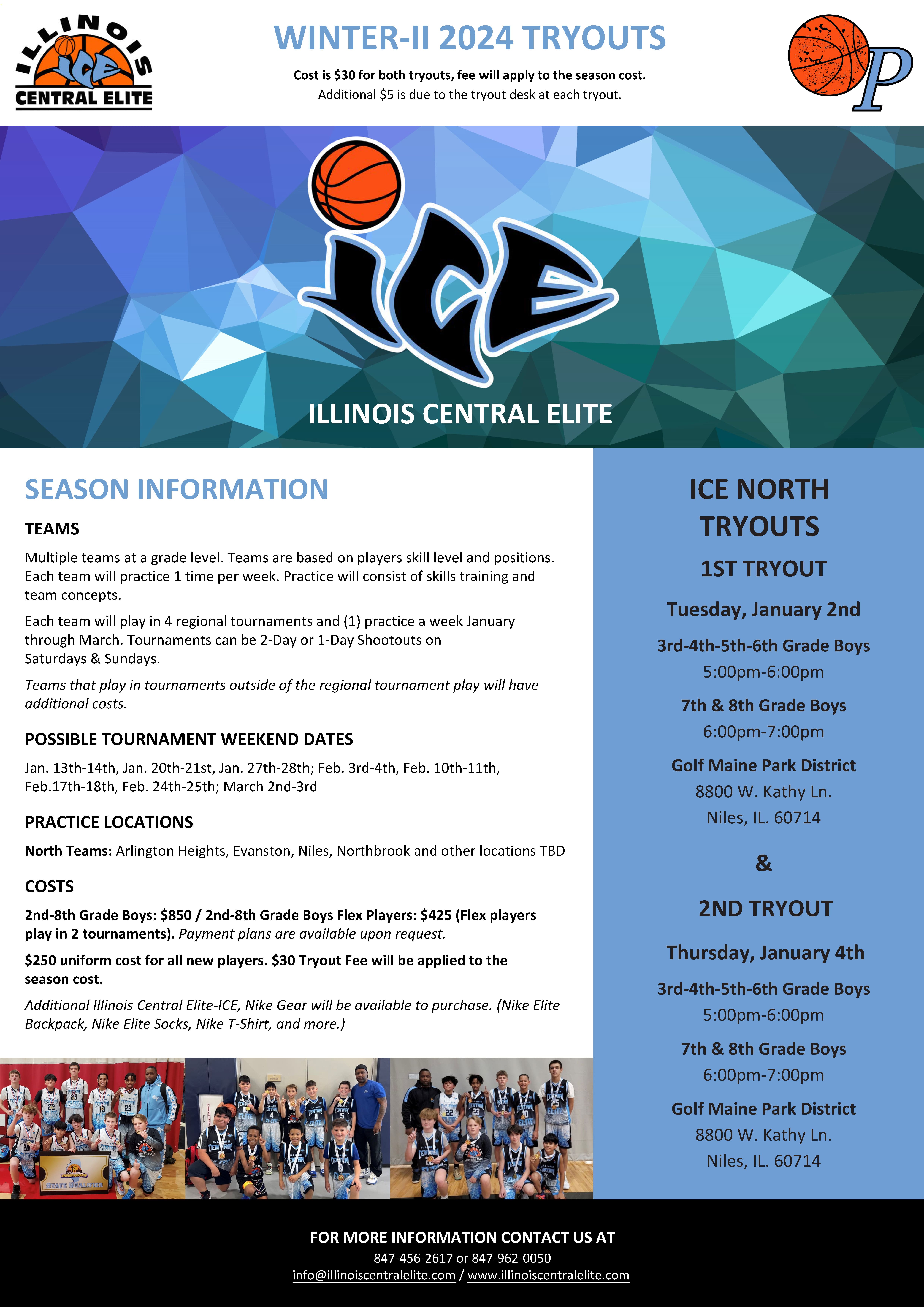 ICE Boys Tryouts Winter-II 2024 | Illinois Central Elite-ICE
